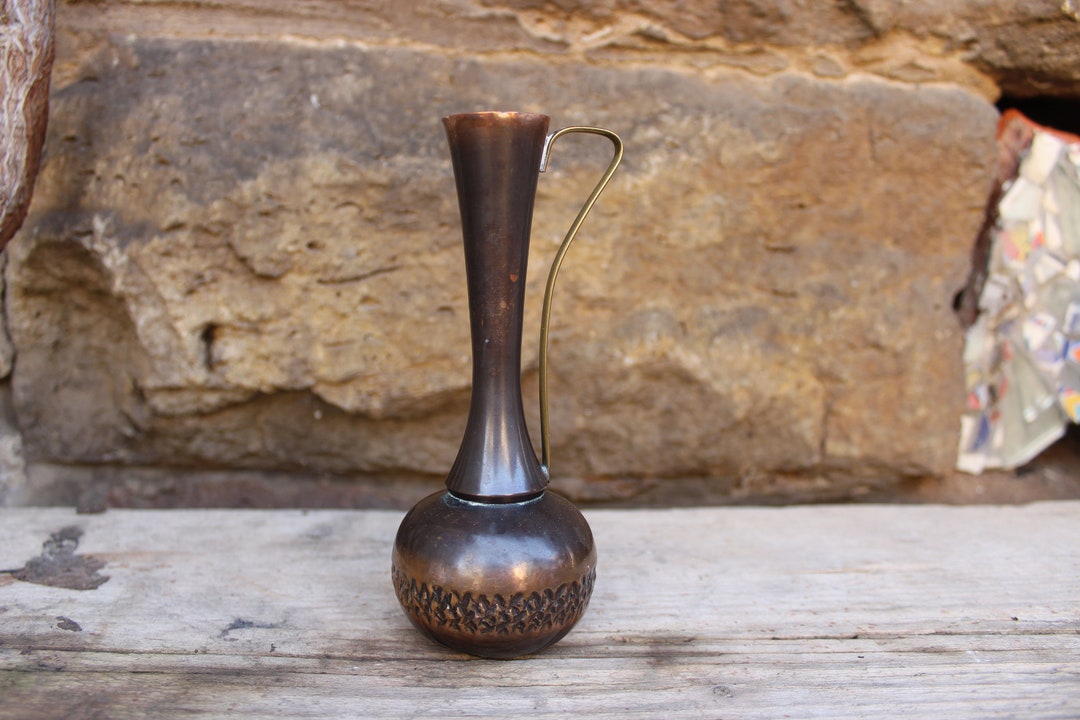 Copper Brass Vase Jug Midcentury Boho 50s 60s - Etsy