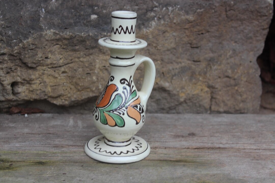 Traditional Candlestick From Transylvania / Ethnographic Candlestick ...