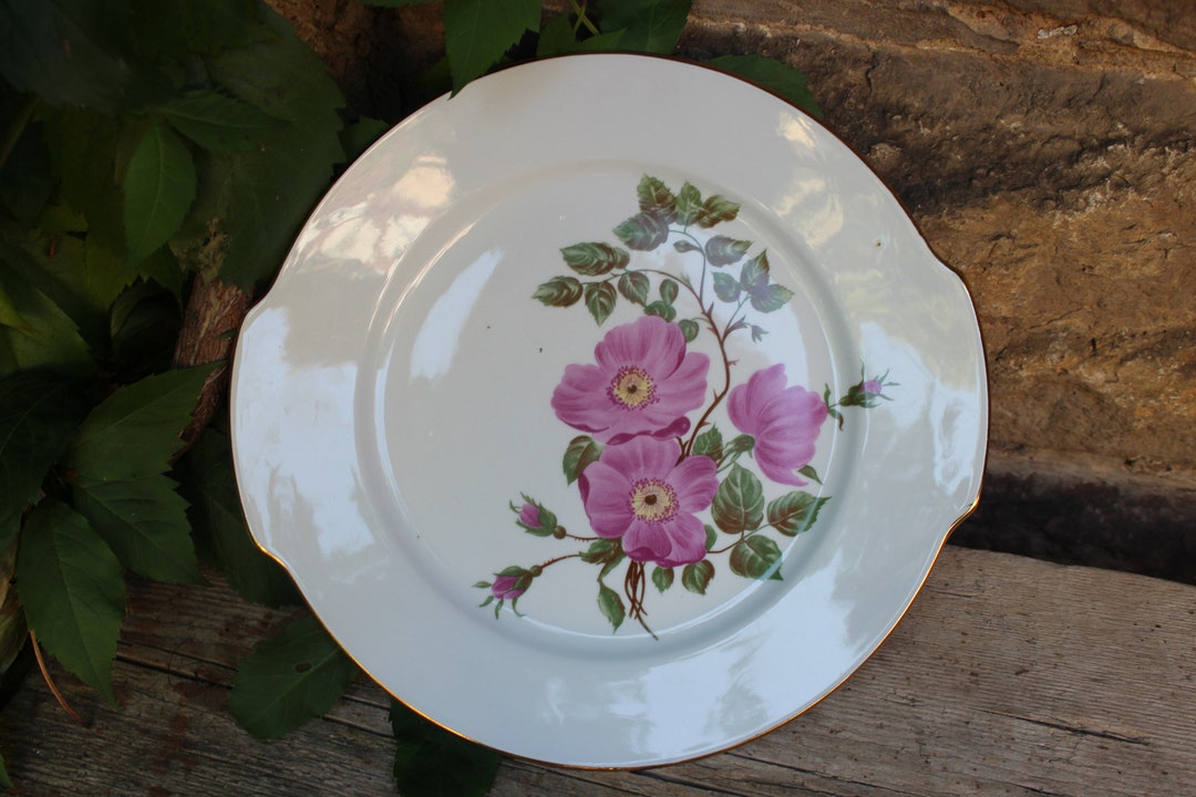 Serving Plate Pastry Plate Roses Kahla Porcelain 60s GDR - Etsy