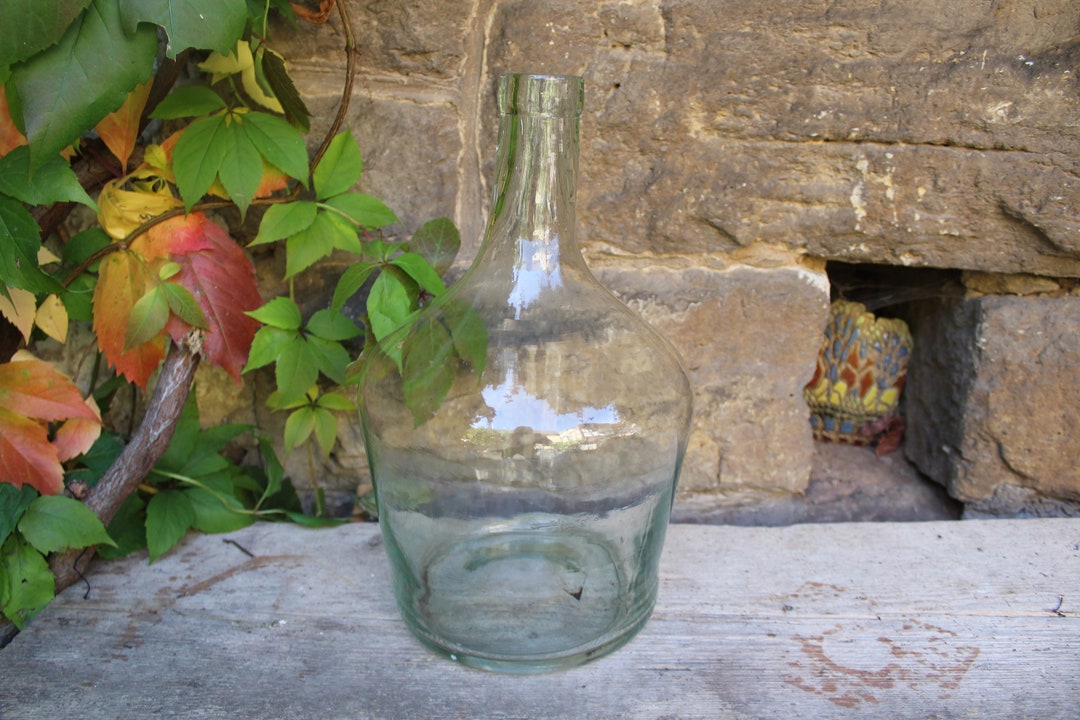 Antique Wine Balloon Wine Bottle Delicate Green Decoration Vintage ...