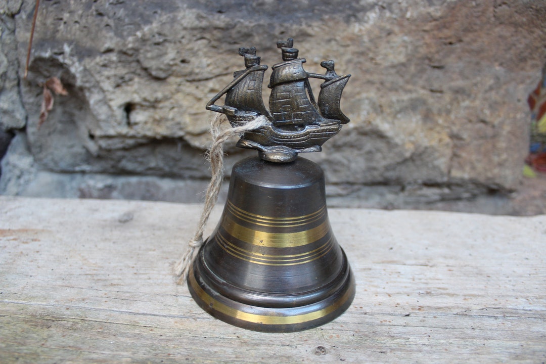 Brass Bell Sailing Ship Vintage 60s 70s - Etsy