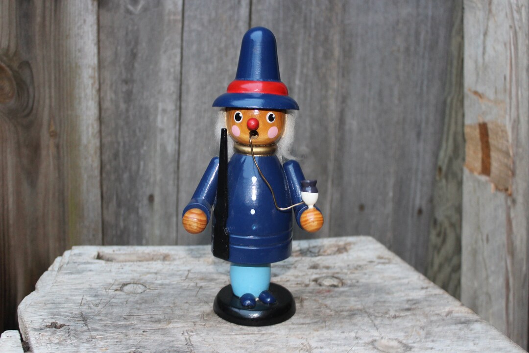 Large Smoker Smoker Hunter 24.5 Cm Wood Erzgebirge 70s 80s - Etsy