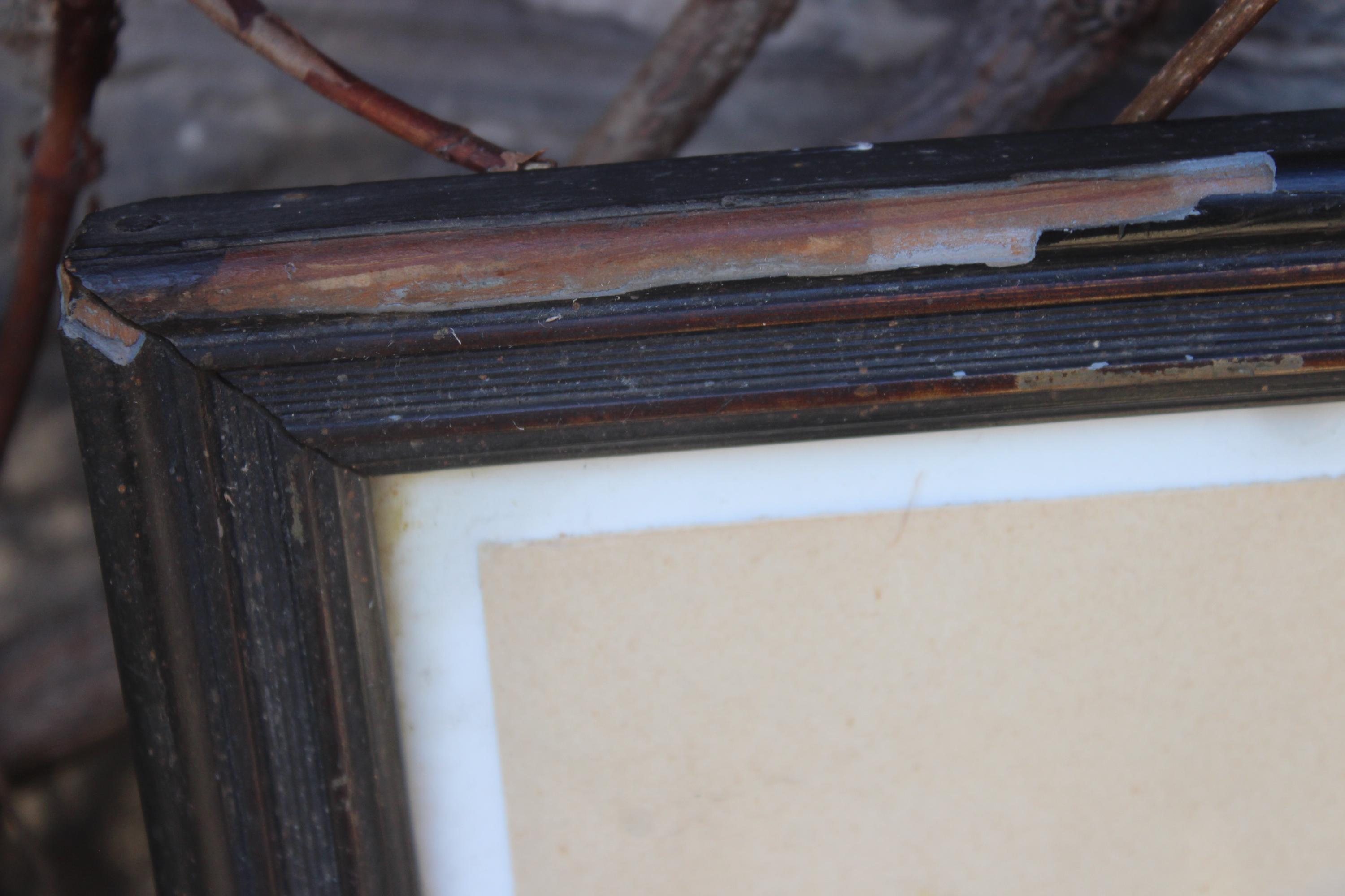 Old Wooden Frame With Portrait 