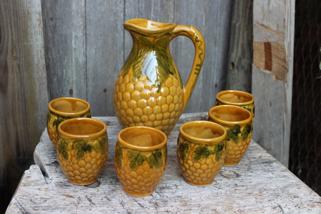Jug Mug Set Corn Cobs Majolica Ceramic 50s 60s - Etsy