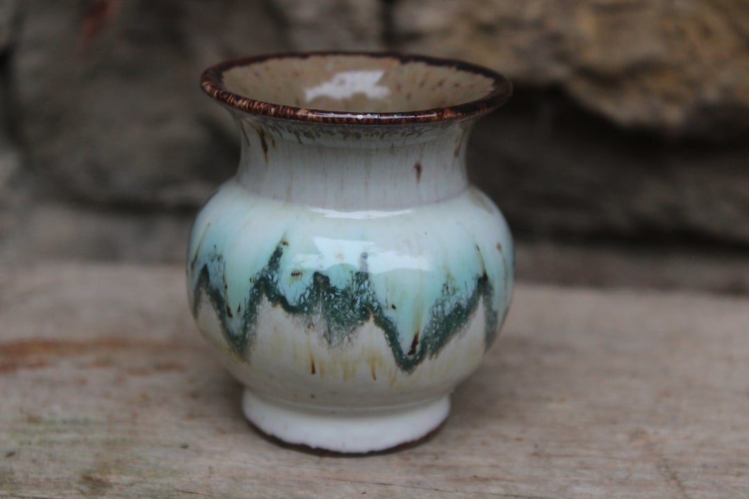 Small Vase Running Glaze Ceramic Art Deco 30s 40s Germany - Etsy