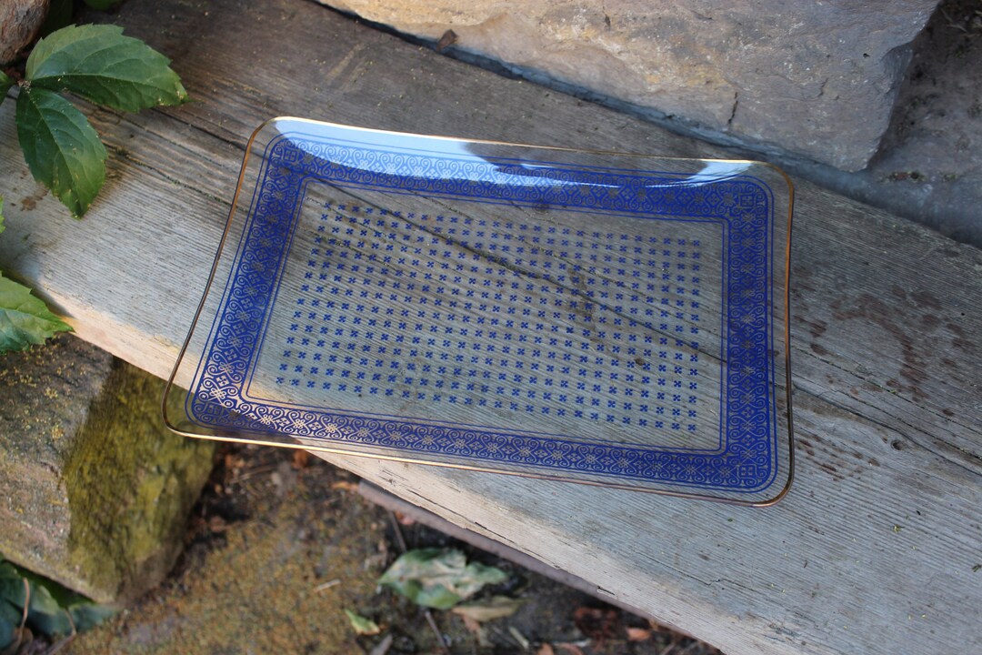 Serving Plate Serving Plate Glass Plate Glaswerke Olbernhau DDR GDR - Etsy