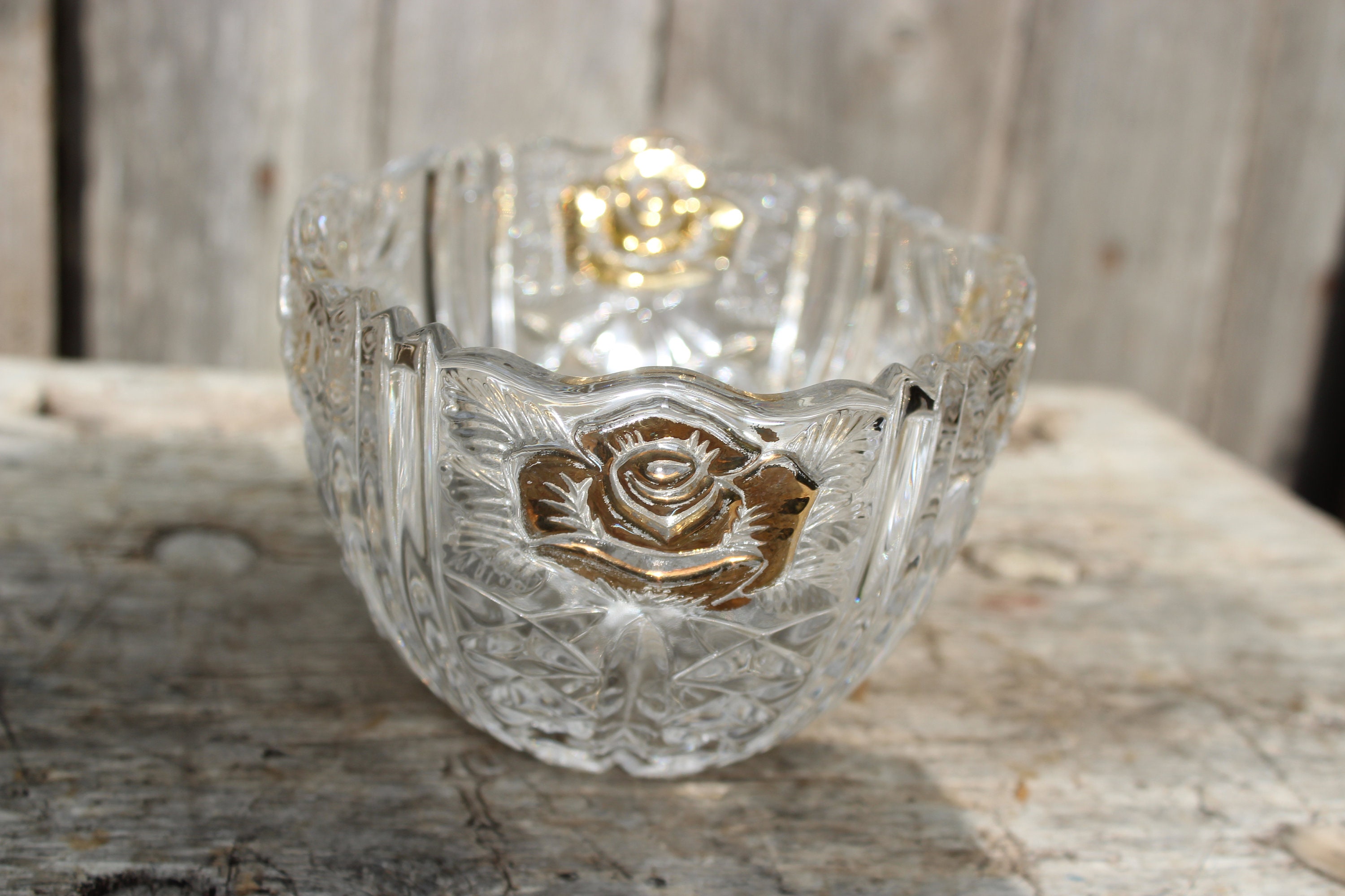 Kristall Schale oval Rosen Kristall Glas Anna Hütte 24% | Etsy