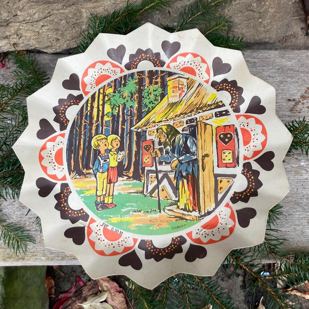 East German Christmas Plates, Hansel and Gretel, Paper Plates, 1960s ...