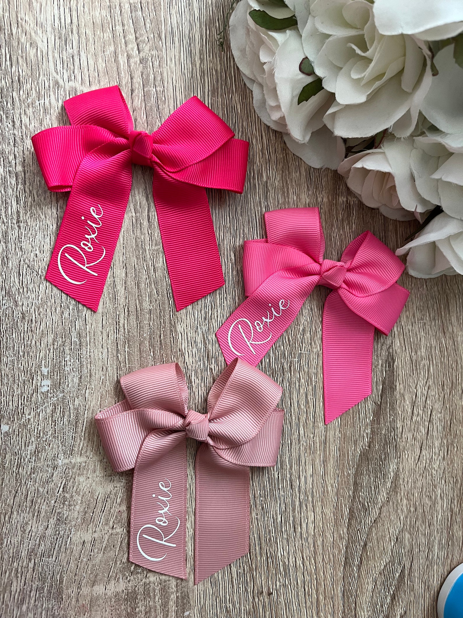 Personalised 4 Inch Bow Brooch, Funeral, Memory, Girls Bows ...