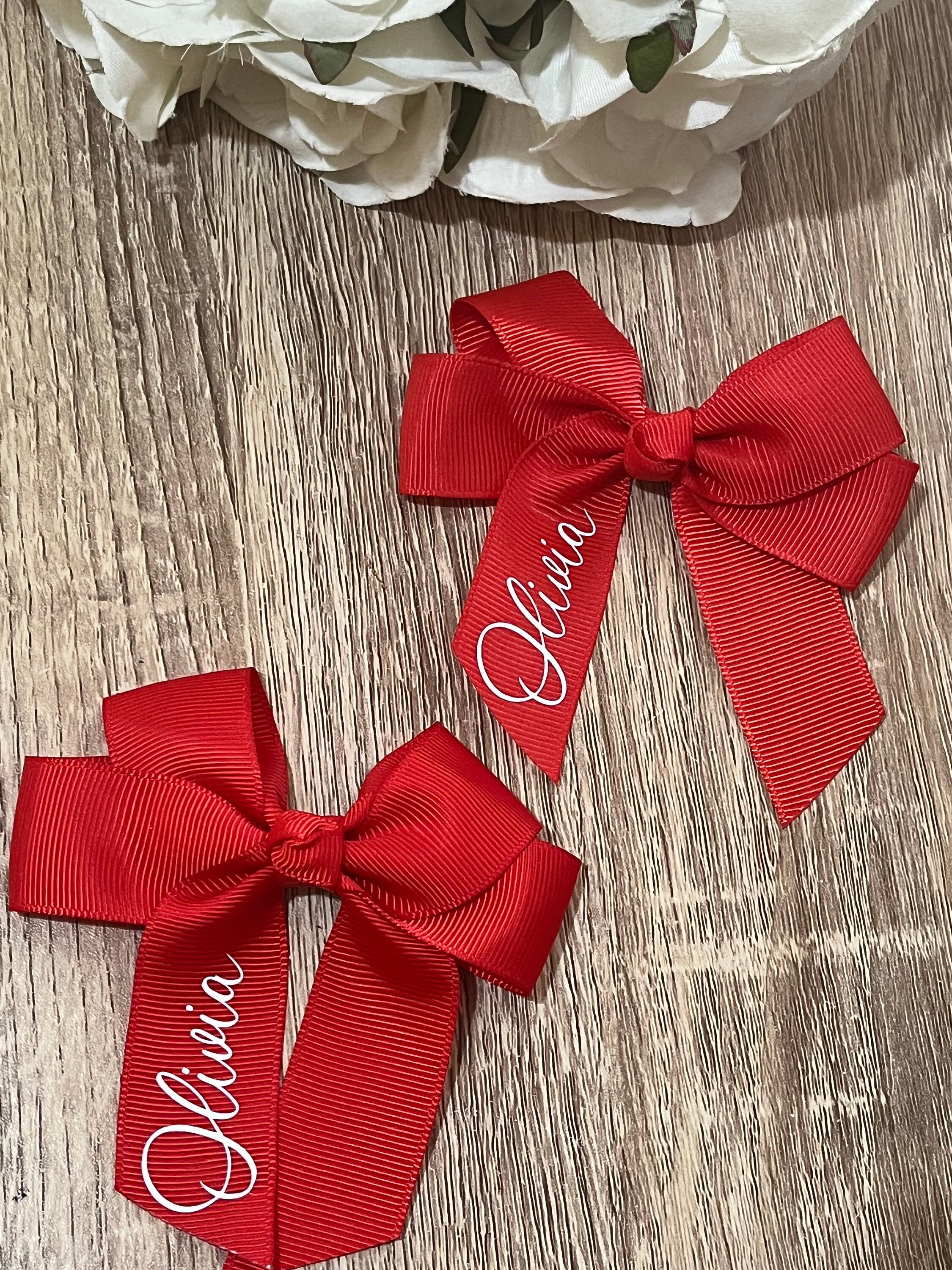 Personalised 4 Inch Bow Brooch, Funeral, Memory, Girls Bows ...