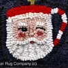 Redware Rooster (large) - A Rhonda Thomas Original Primitive Rug ...