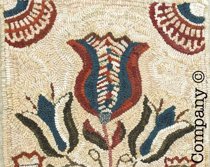 Star Rug Company ~ Antique Fraktur - Tulip in the Urn~ Rug Hooking ...