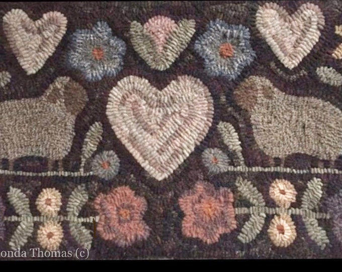 Splendor Ewe - A Rhonda Thomas Original Primitive Rug Hooking Pattern ...