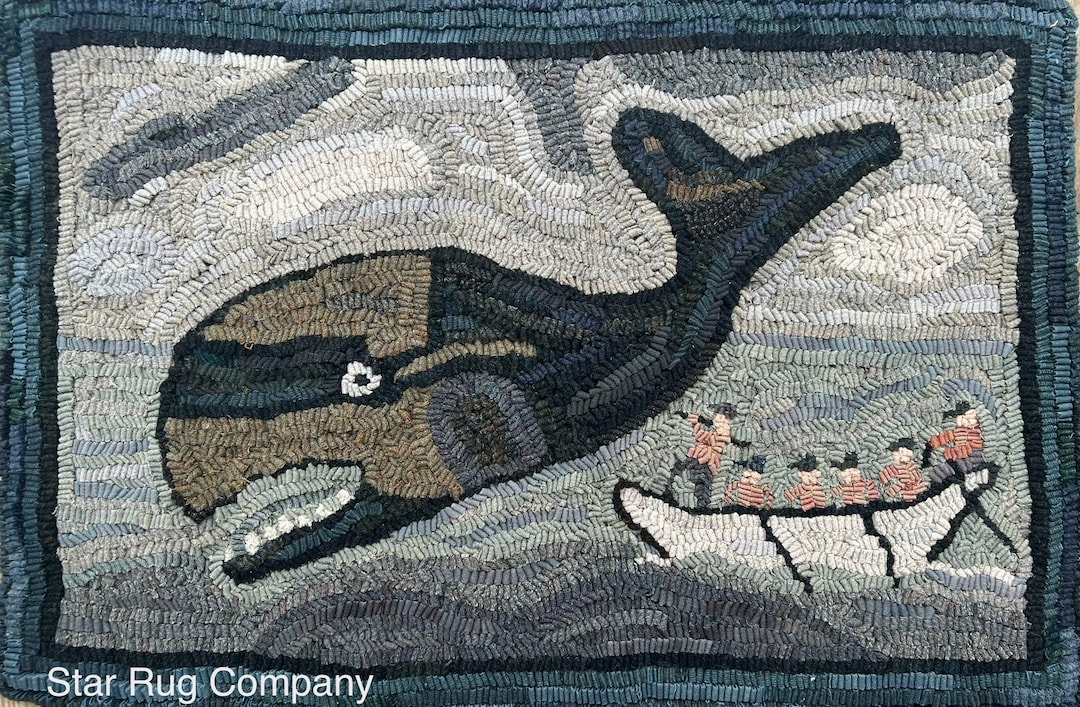 Star Rug Company ~ Antique Whale ~ Primitive Rug Hooking Pattern - Etsy