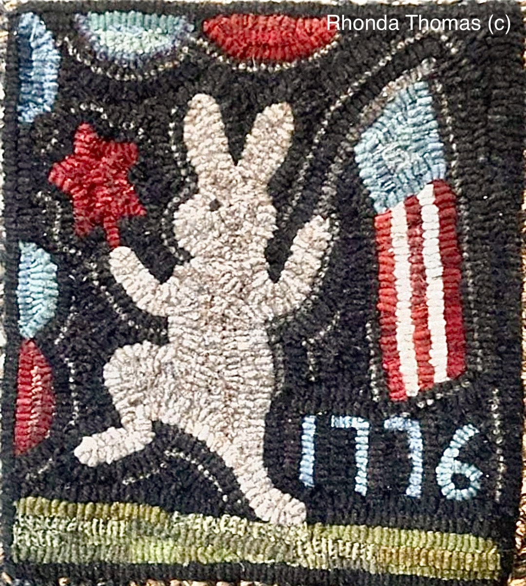 Liberty Bunny - A Rhonda Thomas Original Primitive Rug Hooking Pattern ...