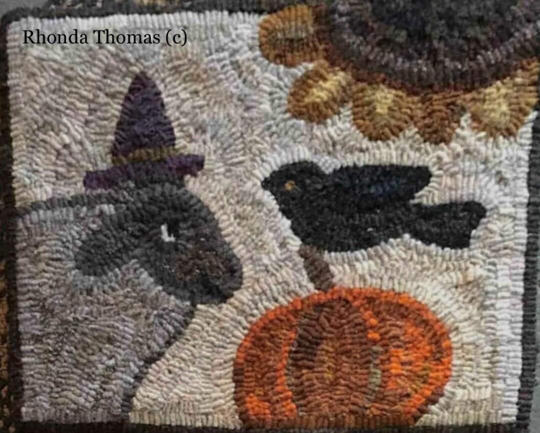 October Friends - A Rhonda Thomas Original Primitive Rug Hooking ...