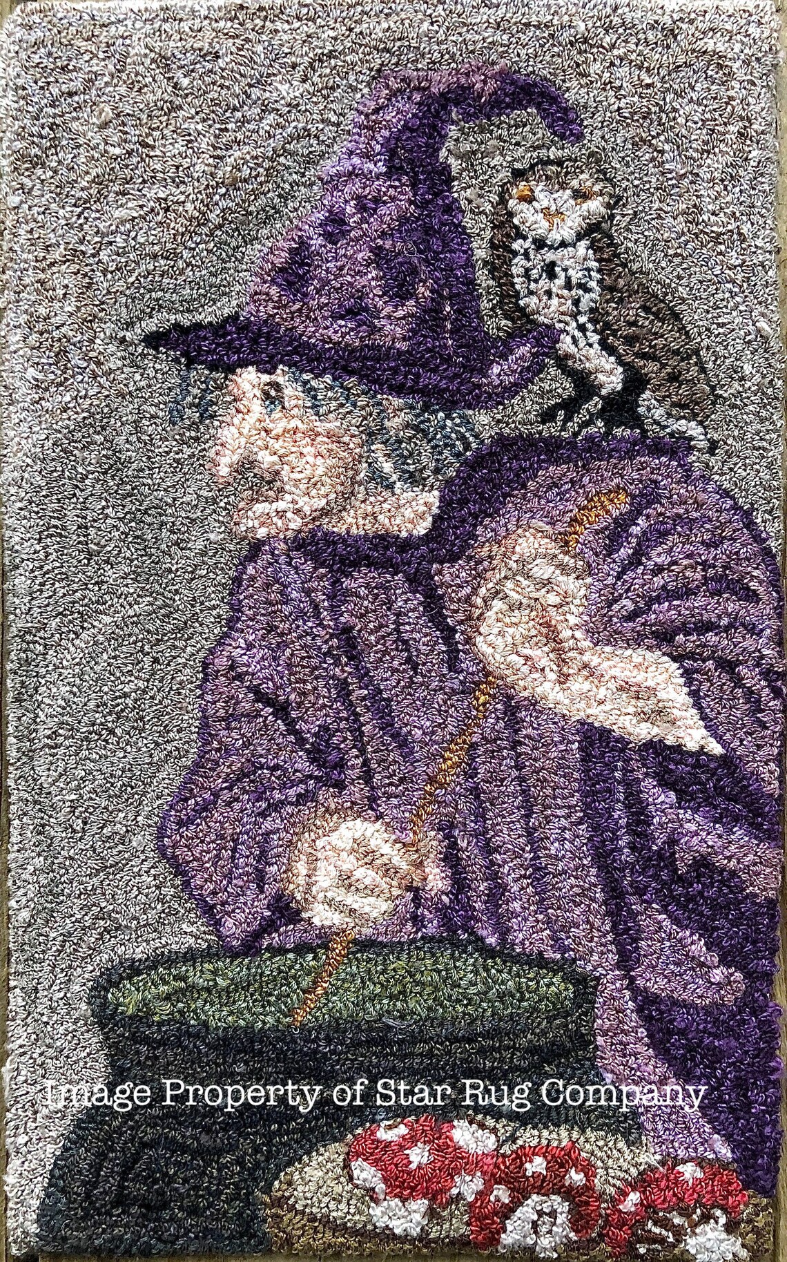 Star Rug Company vinatge Witch Rug Hooking Pattern | Etsy