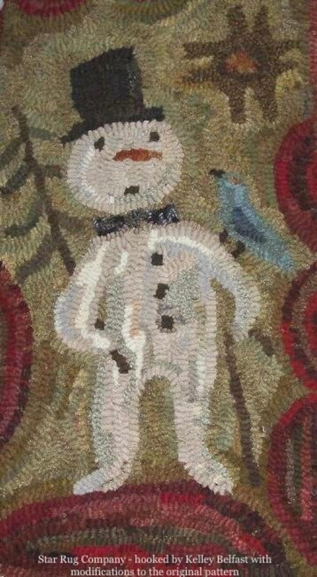 Star Rug Company ~ Kelley’s Snowman Hooking Pattern - Etsy