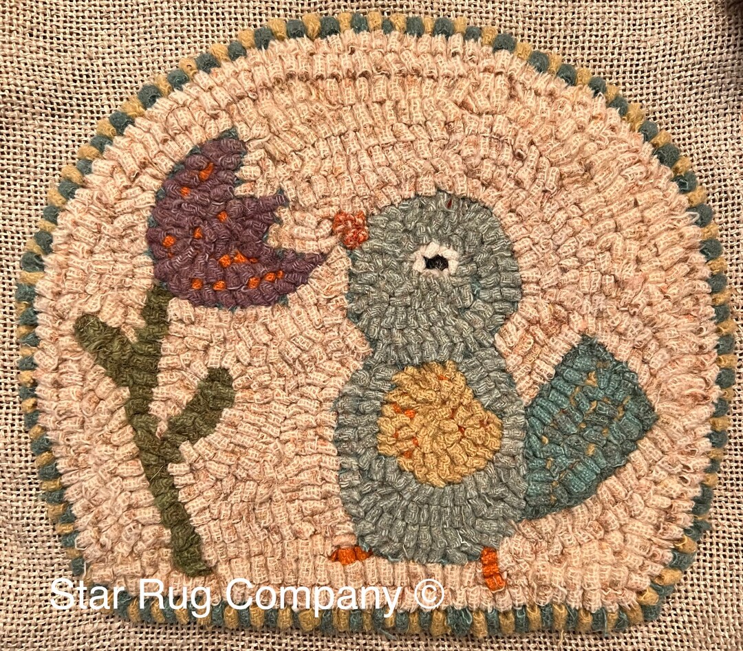 Star Rug Company ~ Little Blue Bird ~ Rug Hooking Pattern - Etsy