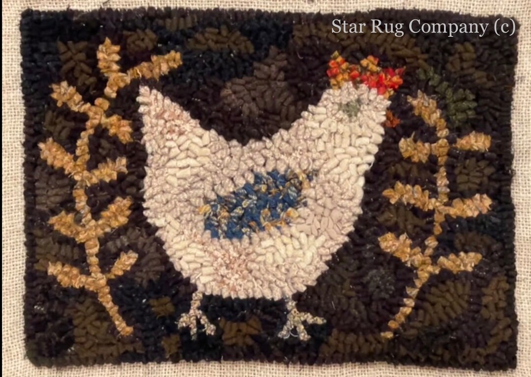 Star Rug Company ~ Little Chicken ~ Primitive Rug Hooking Pattern - Etsy