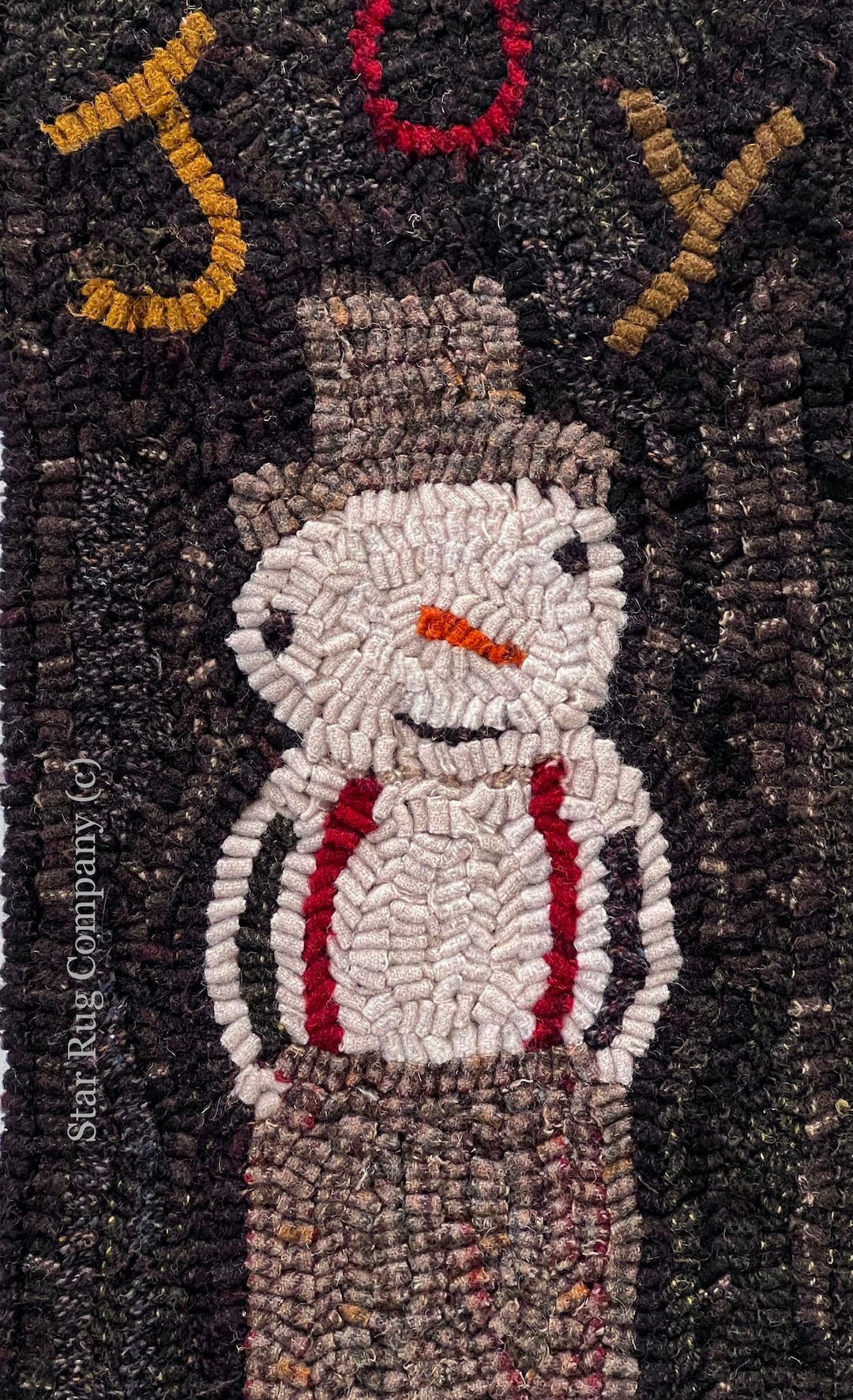 Star Rug Company ~ Joy Snowman ~ Primitive Rug Hooking Pattern - Etsy
