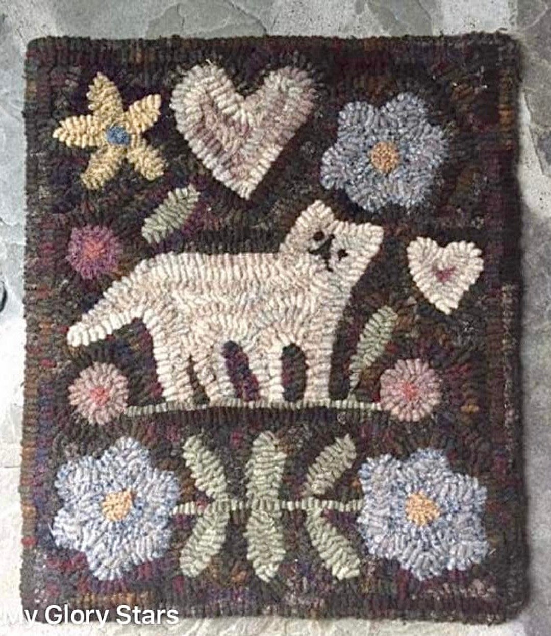 Flora’s Garden - A Rhonda Thomas Original Primitive Rug Hooking Pattern ...