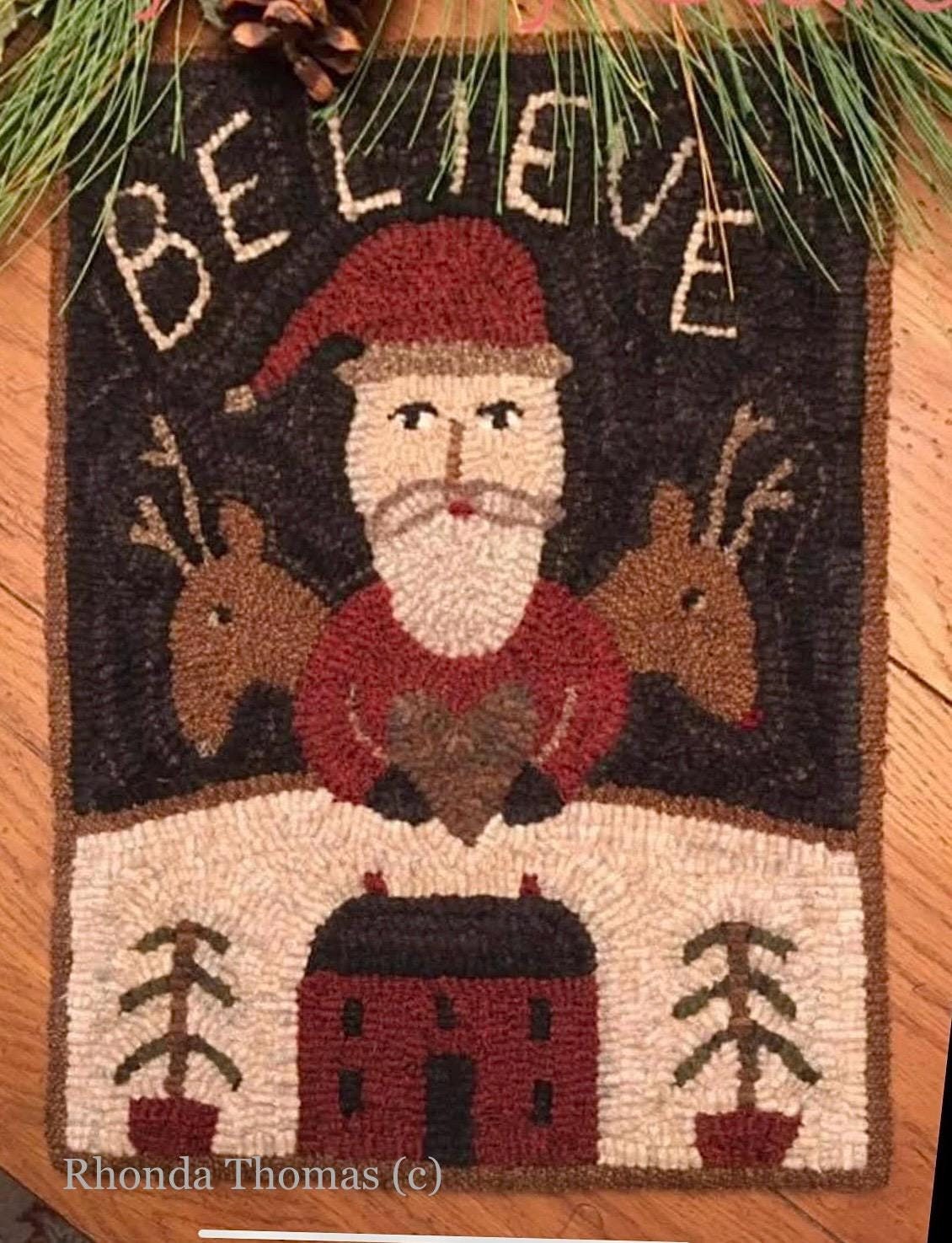 Believe - A Rhonda Thomas Original Primitive Rug Hooking Pattern ...