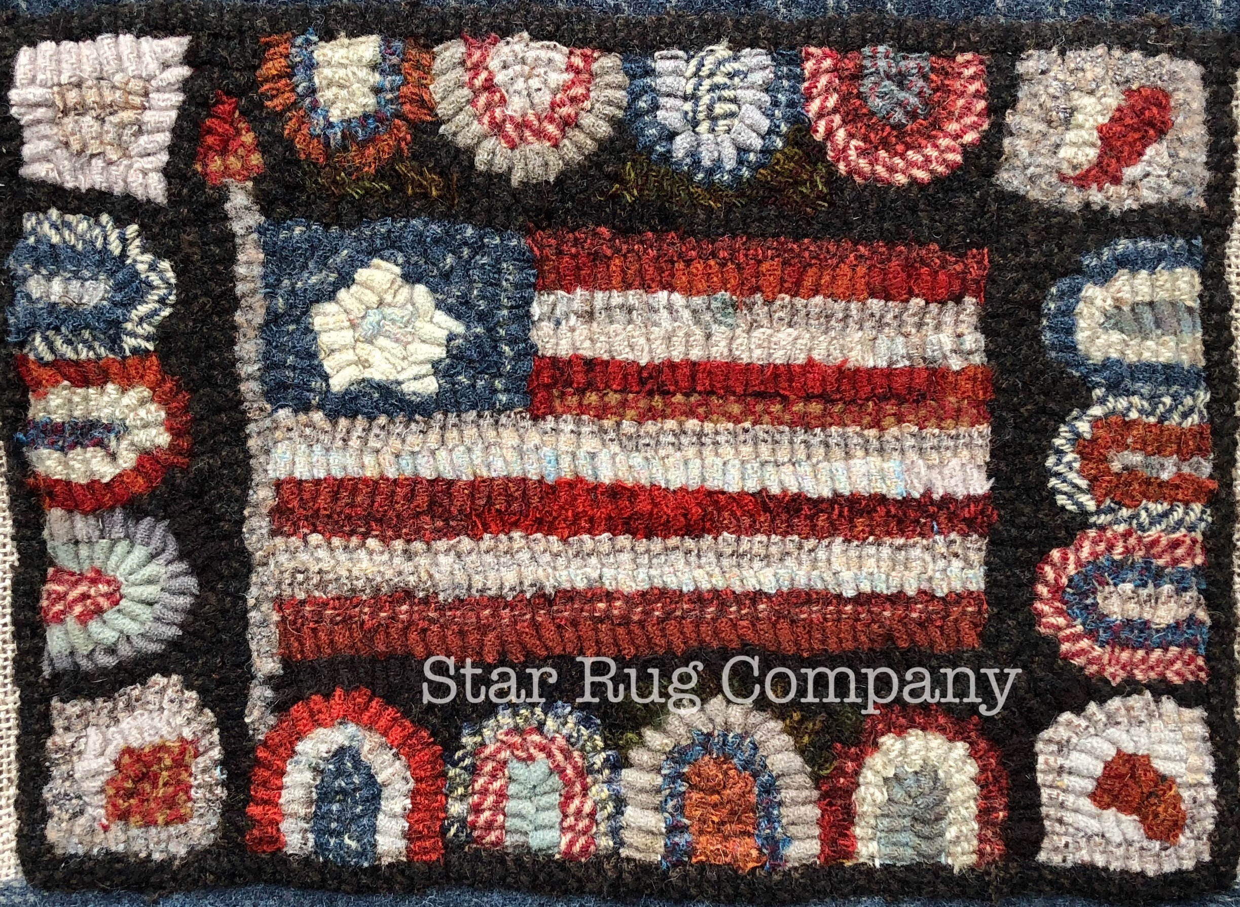 Star Rug Company Patriotic Flag Rug Hooking Pattern - Etsy