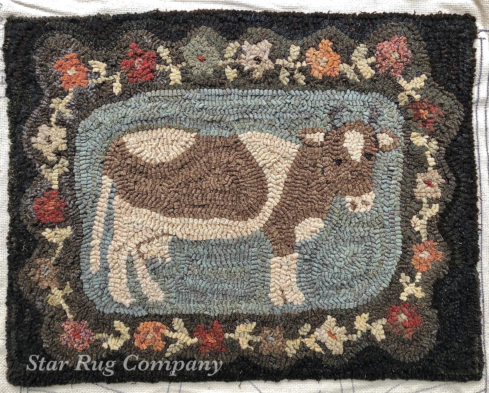 Star Rug Company Antique Cow Rug Hooking Pattern | Etsy