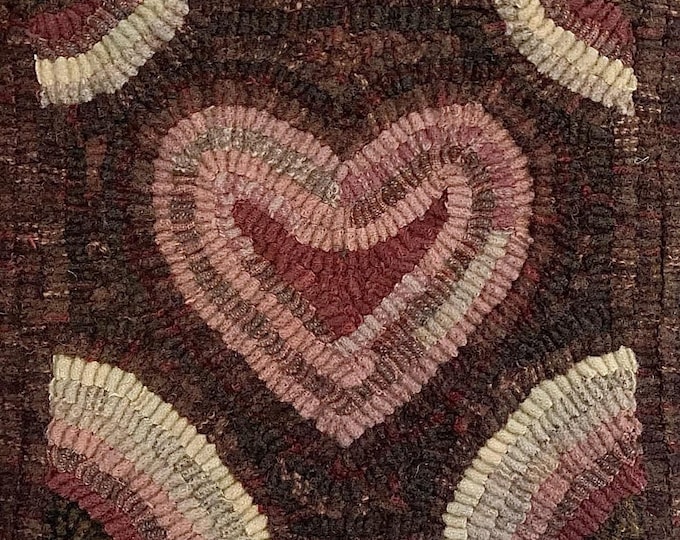Rug Hooking Kit - Rhonda’s Pink Hearts, a Rhonda Thomas Original ...