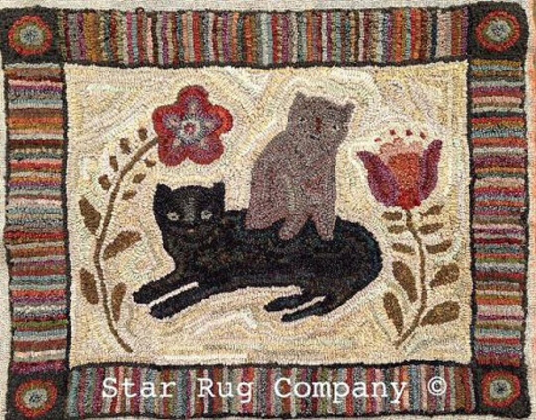 Star Rug Company My Favorite Cats Rug Hooking Pattern - Etsy