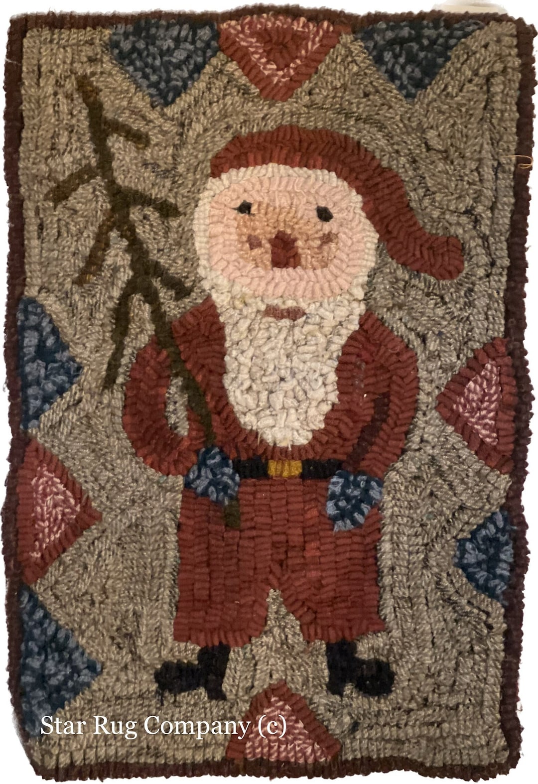 Star Rug Company ~ Antique Santa - Rug Hooking Pattern - Etsy