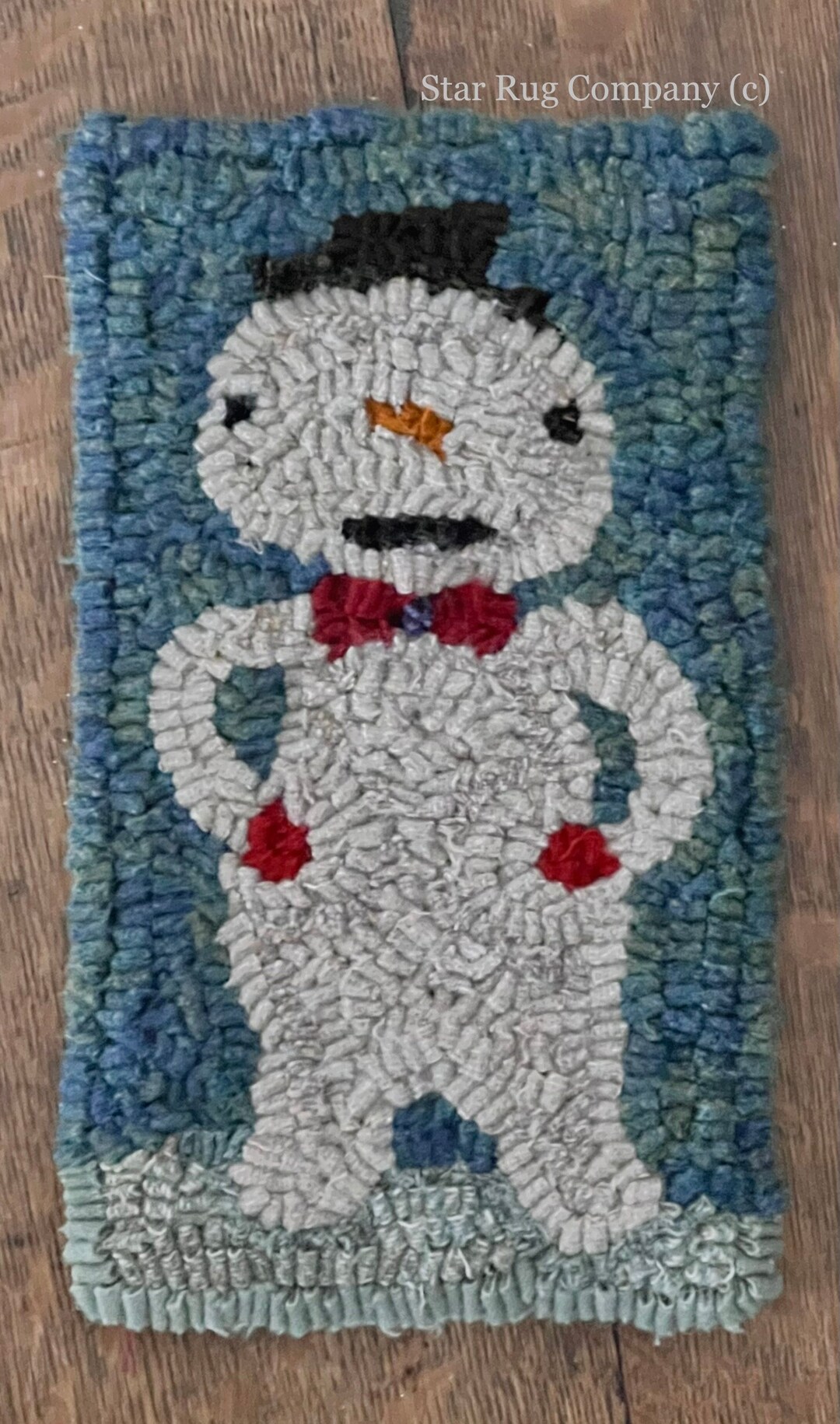 Star Rug Company ~ Red Bowtie Snowman ~primitive Rug Hooking Pattern - Etsy