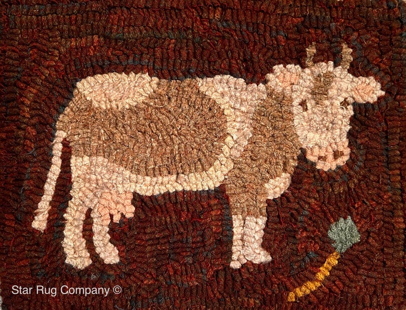 Star Rug Company Antique Cow Small Rug Hooking Pattern - Etsy