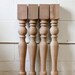 Timeless Spindle Legs: Wood Dining Table Base. Custom Hardwood Legs for ...
