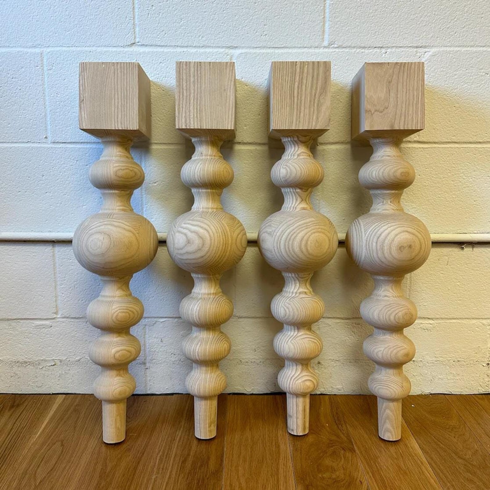 Modern Bubble Spindle Wood Table Legs, Unfinished DIY Table Legs— the ...