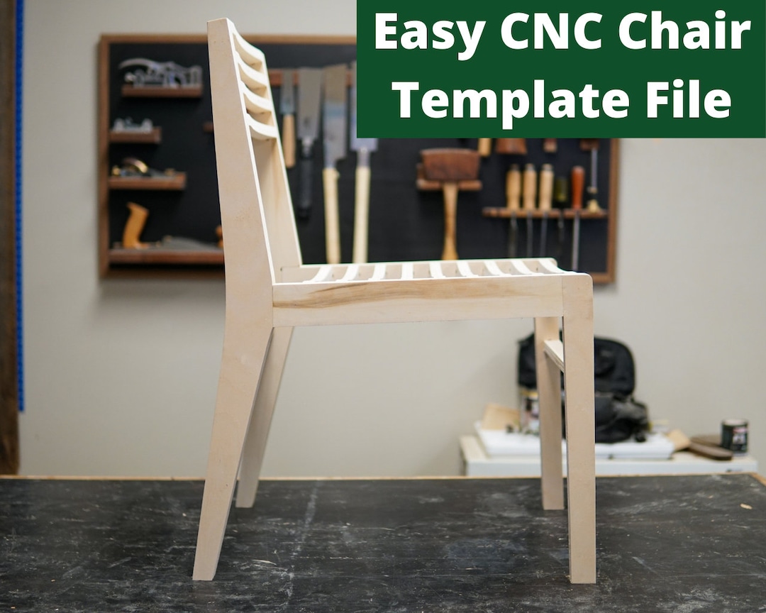 Modern CNC Chair Template File - the Eriksen - Assemble in Minutes! - Etsy