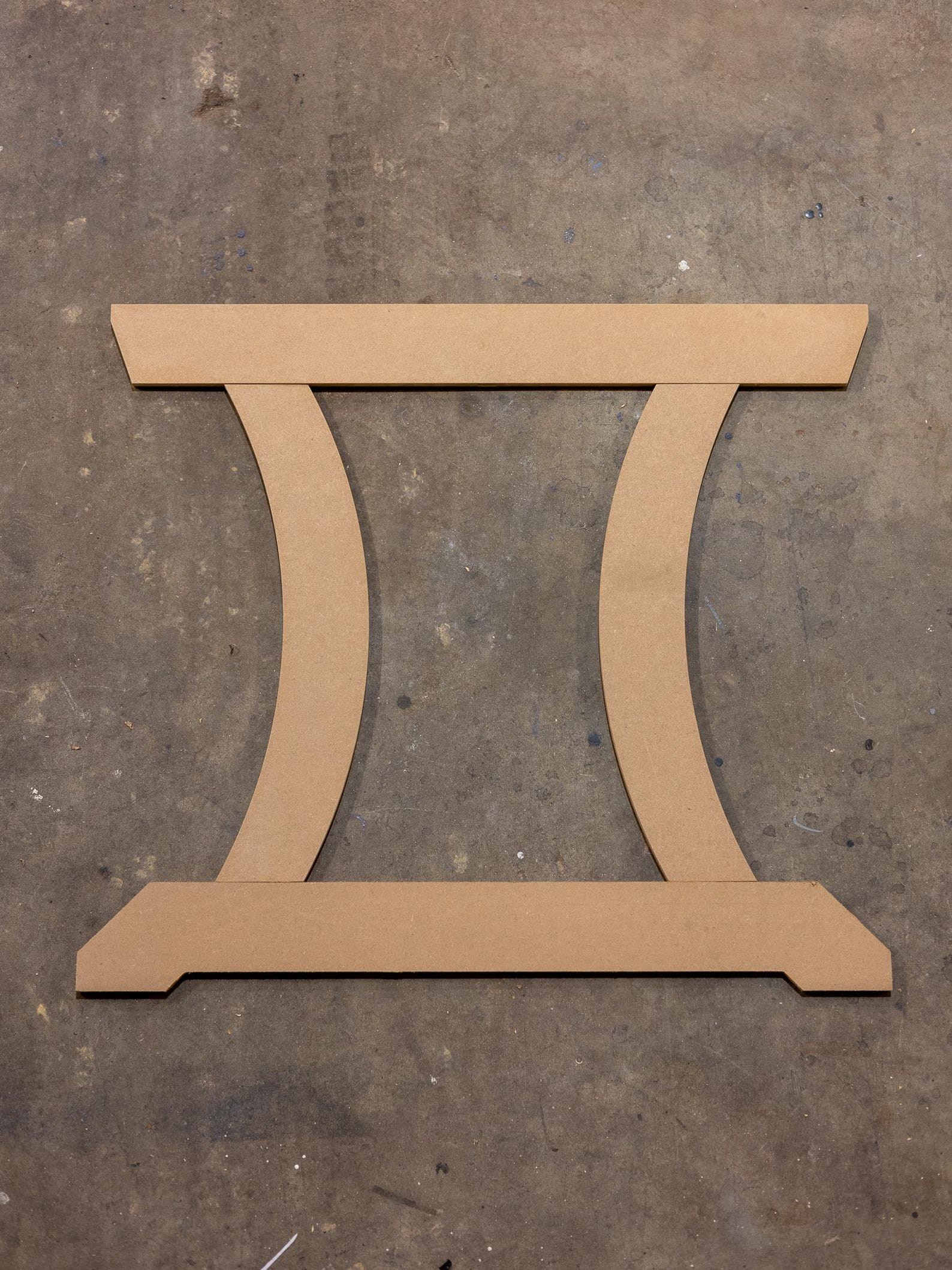 Curved Trestle Base Dining Table Templates - Etsy