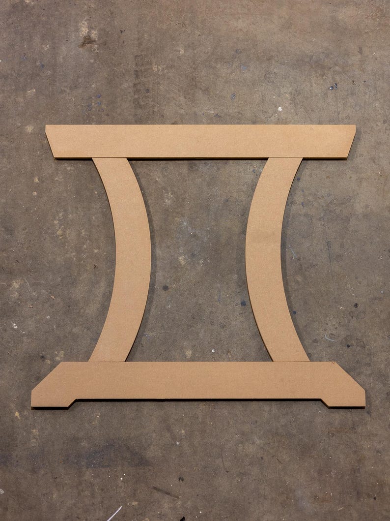 Curved Trestle Base Dining Table Templates - Etsy