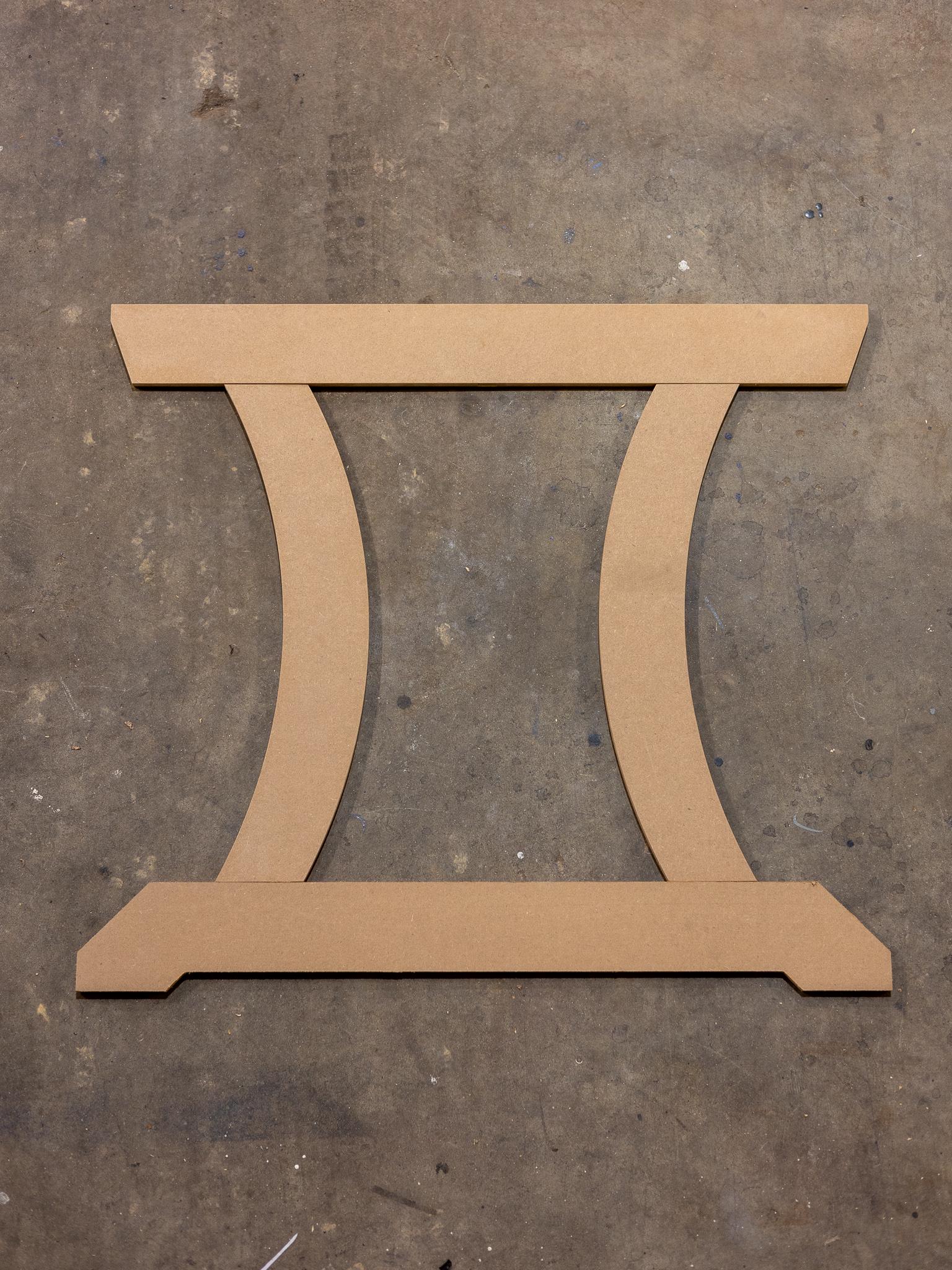 Curved Trestle Base Dining Table Templates - Etsy
