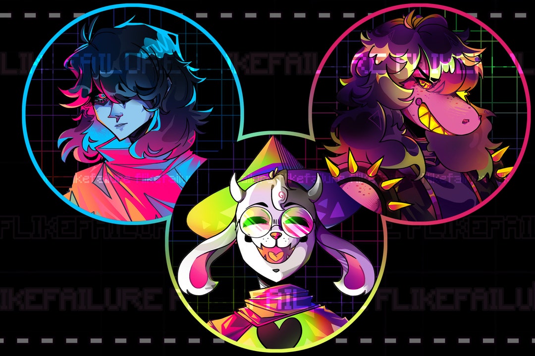 Kris, Susie, and Ralsei DELTARUNE Stickers & Pin Badge Buttons - Etsy