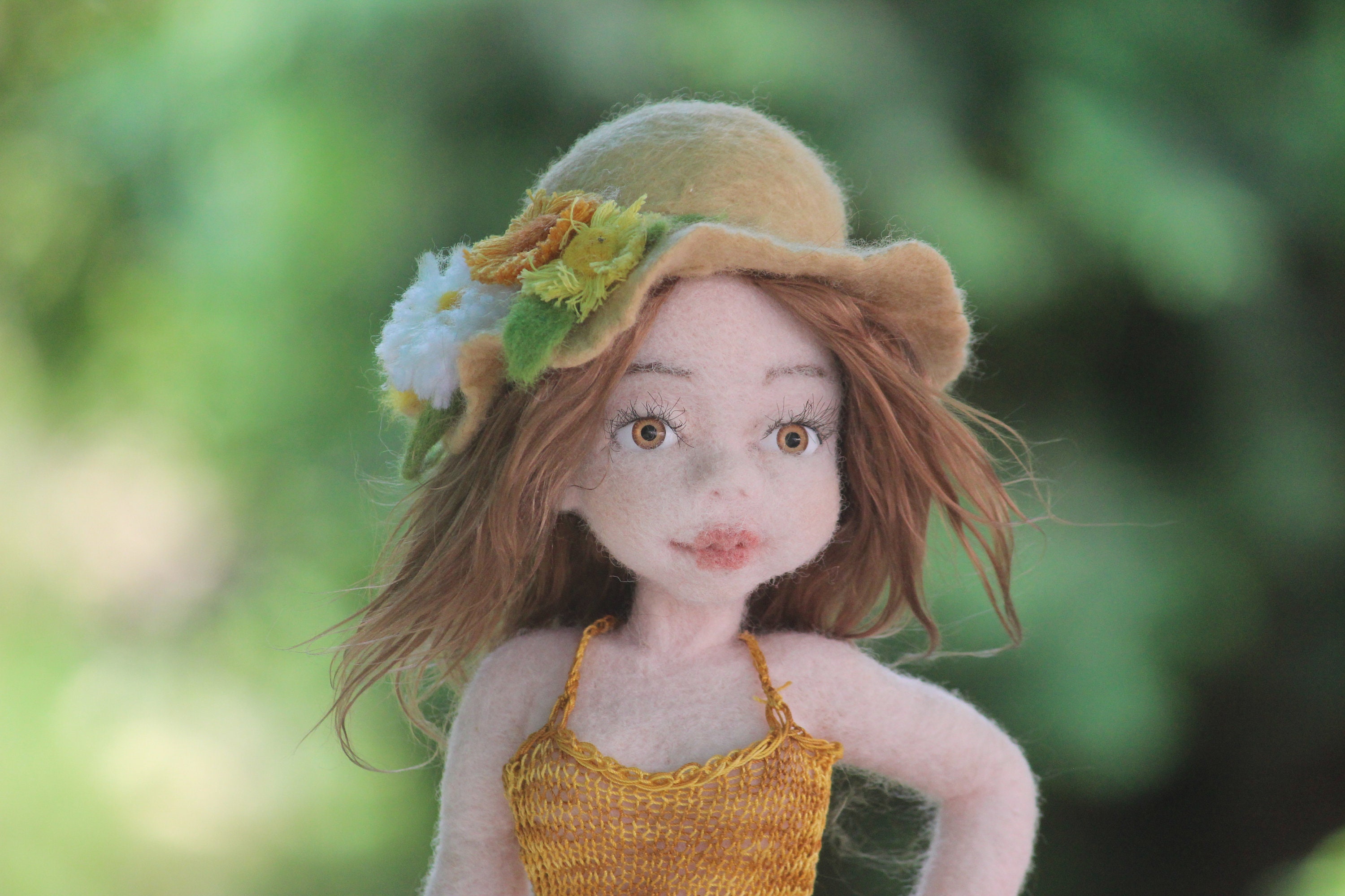 Lucia Felted Doll Felted Art Dolls Felted Art Needle Felted Doll Ooak ...