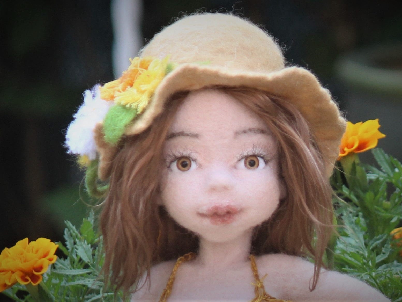 Lucia Felted Doll Felted Art Dolls Felted Art Needle Felted Doll Ooak ...
