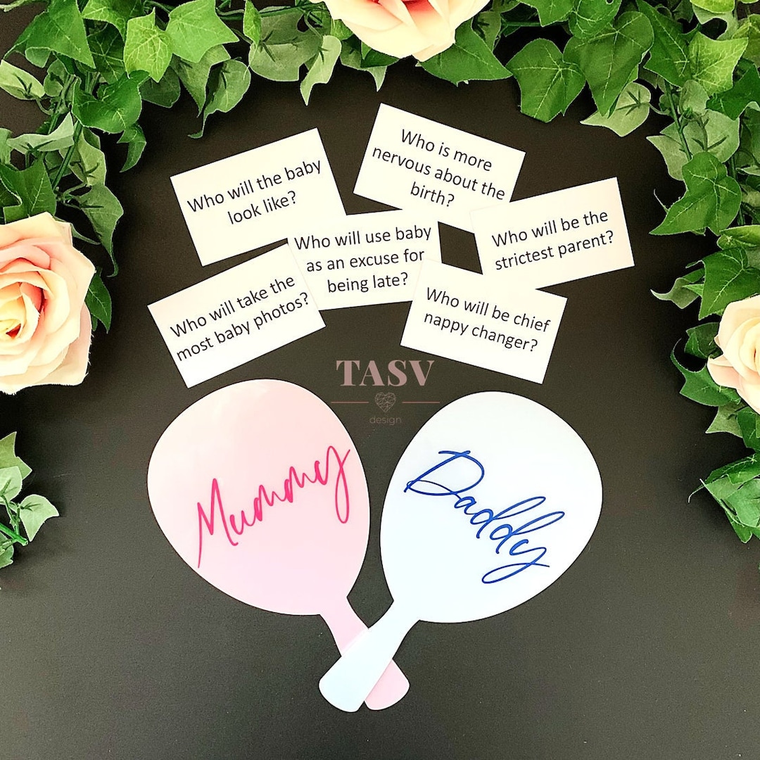 Baby Shower Game Paddles - Etsy