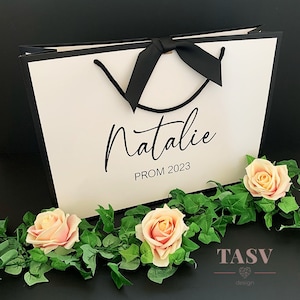 Personalised Prom Gift Bag, Hanger & Flute Gift Set - Etsy UK