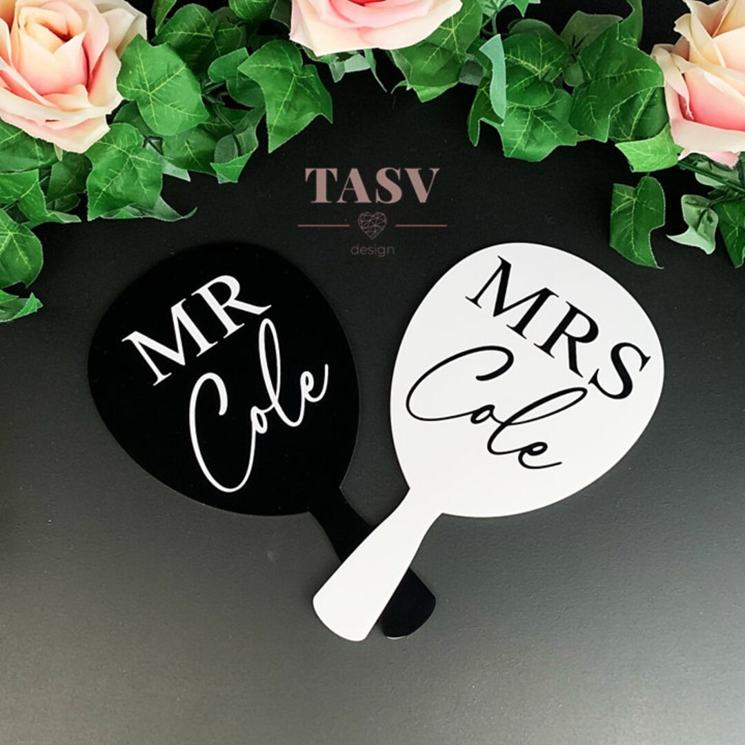 Mr/mrs Wedding Game Paddles and Question Cards - Etsy UK
