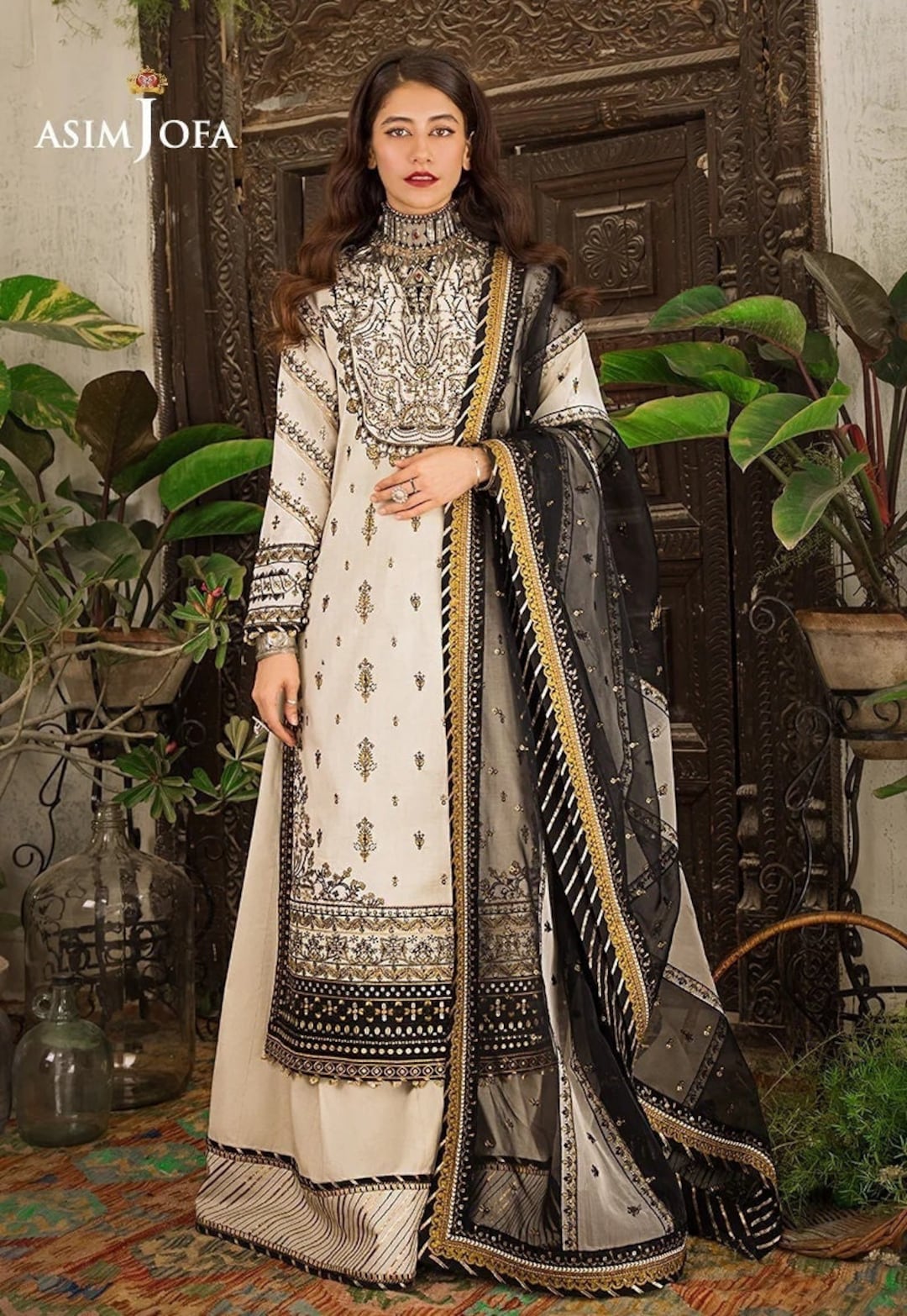100% Original Asim Jofa Luxury Lawn Collection Unstitched Stitched ...