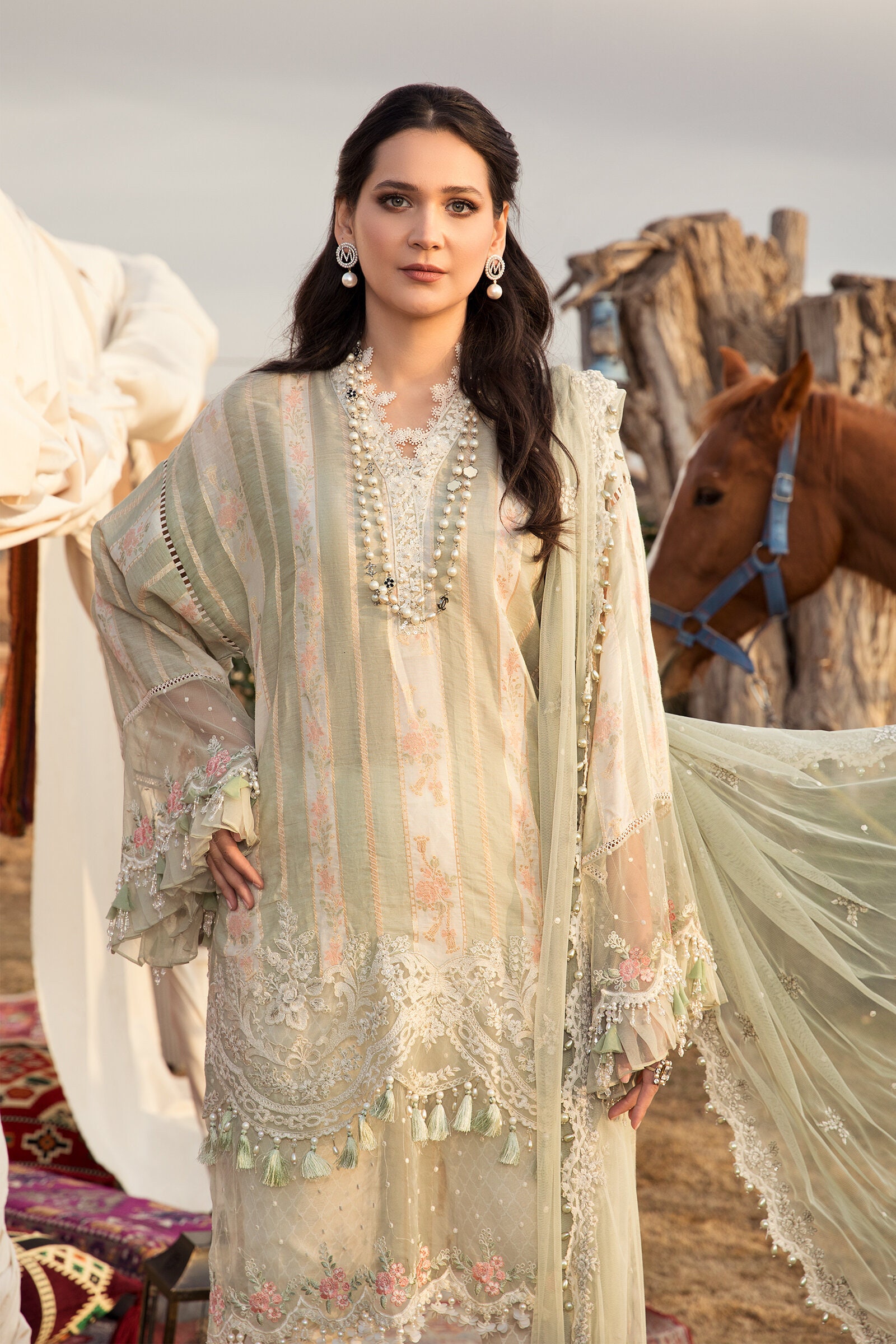 Brand New Original Maria B Suits Luxe Lawn D-2110-A Pakistani Dresses ...