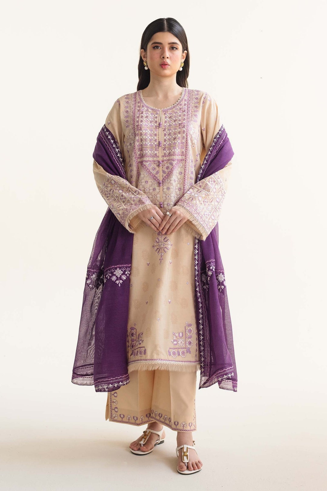 Brand New Pakistani Original Salwar Kameez Unstitched Stitched Soft ...