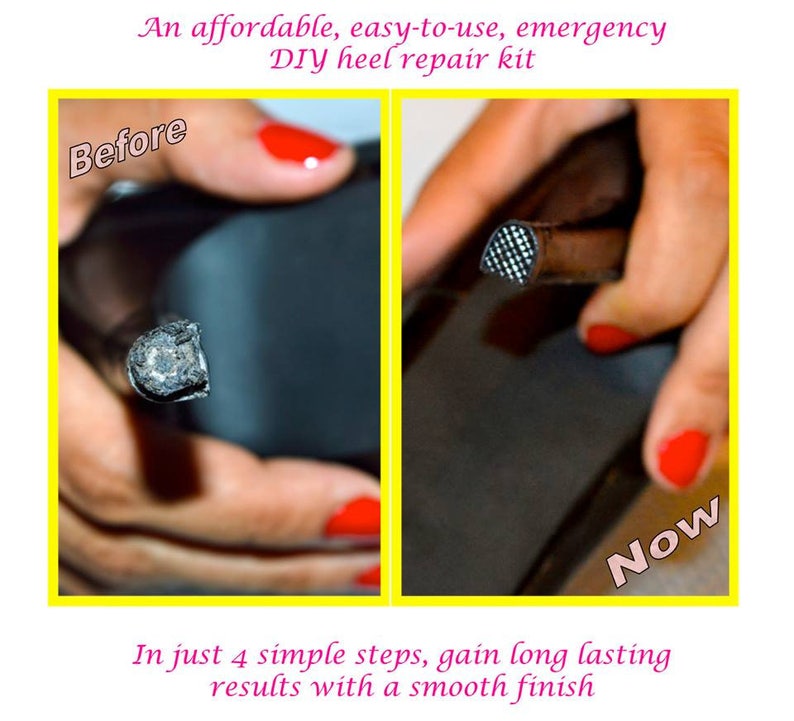 High Heel Shoe Replacement Kit DIY Heel Tips and Kit - 3 Sizes ...